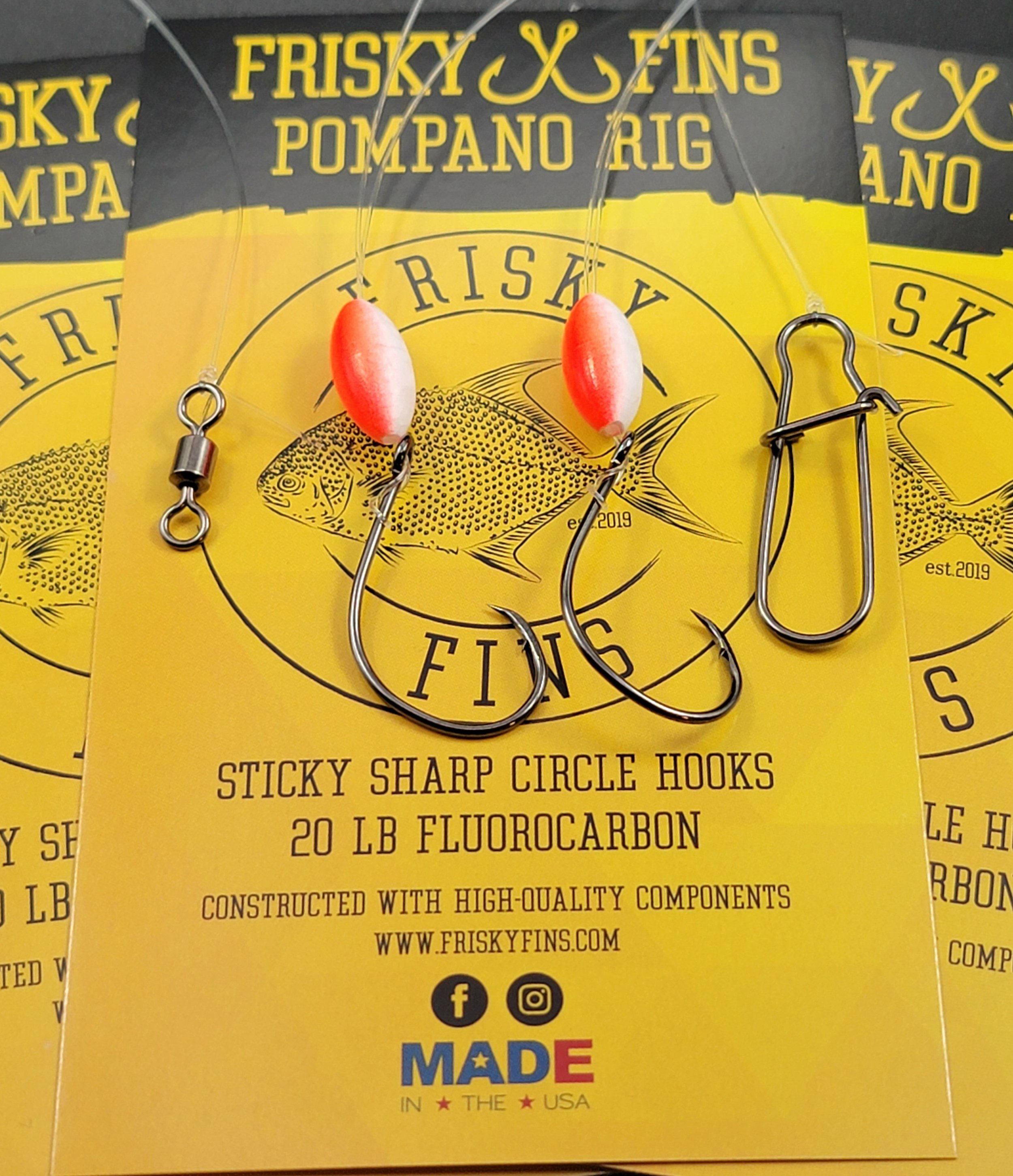 OLIVE RIG Pompano Rigs Frisky Fins